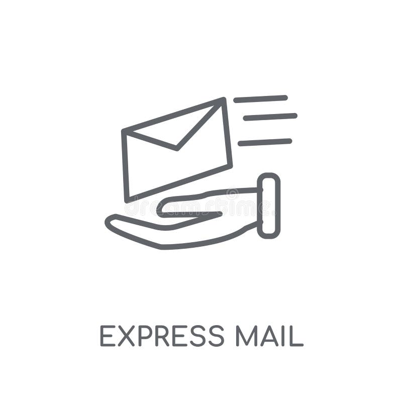 Express Mail Linear Icon. Modern Outline Express Mail Logo Conce Stock ...