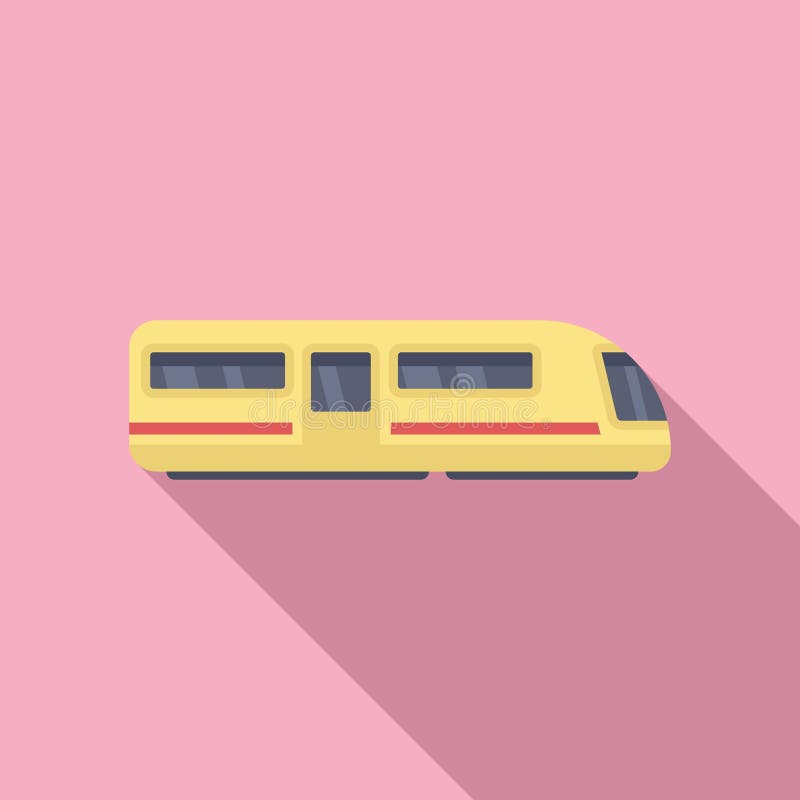 Express Platform Train Icon Flat Vector. Fast Metro Move Stock Vector ...