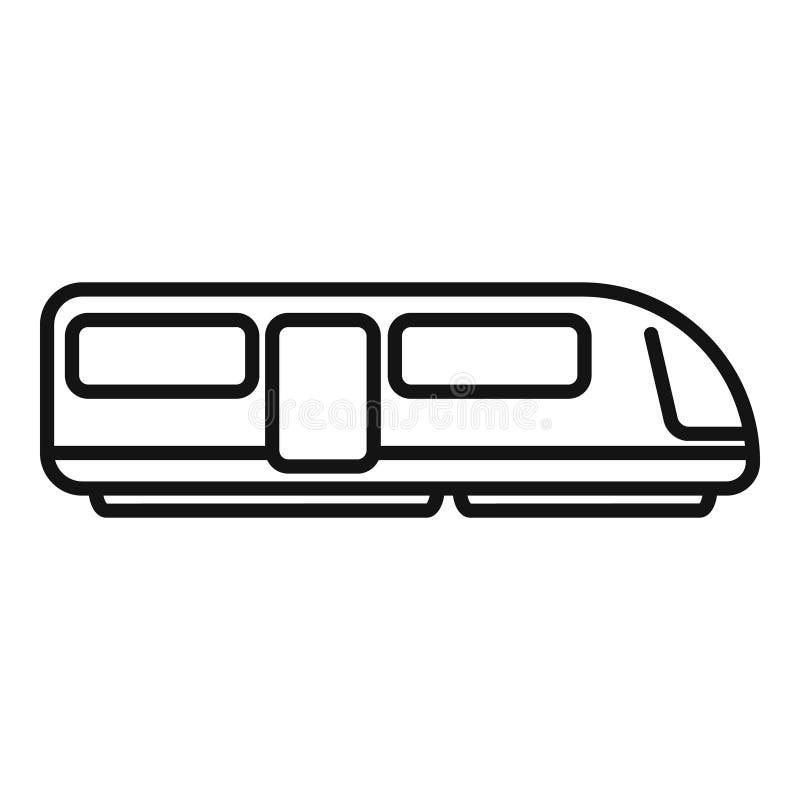 Express Platform Train Icon Outline Vector. Fast Metro Move Stock ...