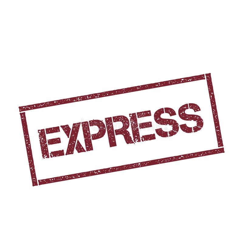 Express rectangular stamp. stock vector. Illustration of sign - 106309195