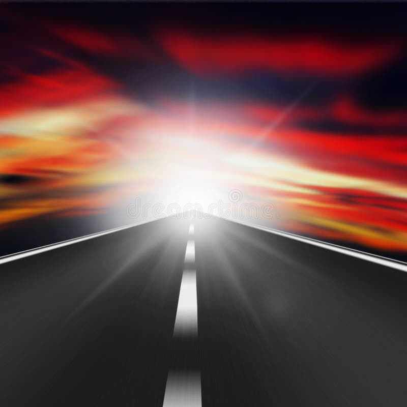 Express Road Disappearing Over the Horizon Stock Photo - Image of drive ...