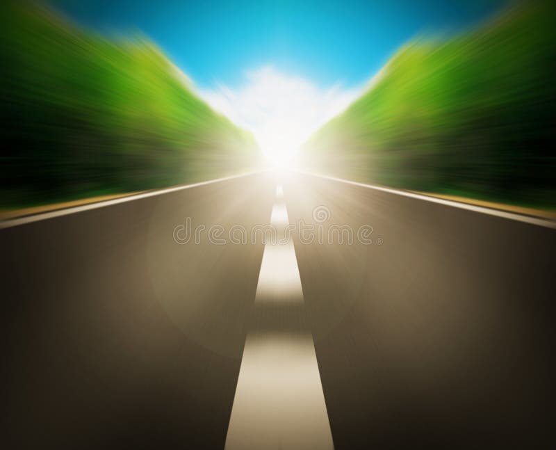 Express Road Disappearing Over the Horizon Stock Photo - Image of road ...