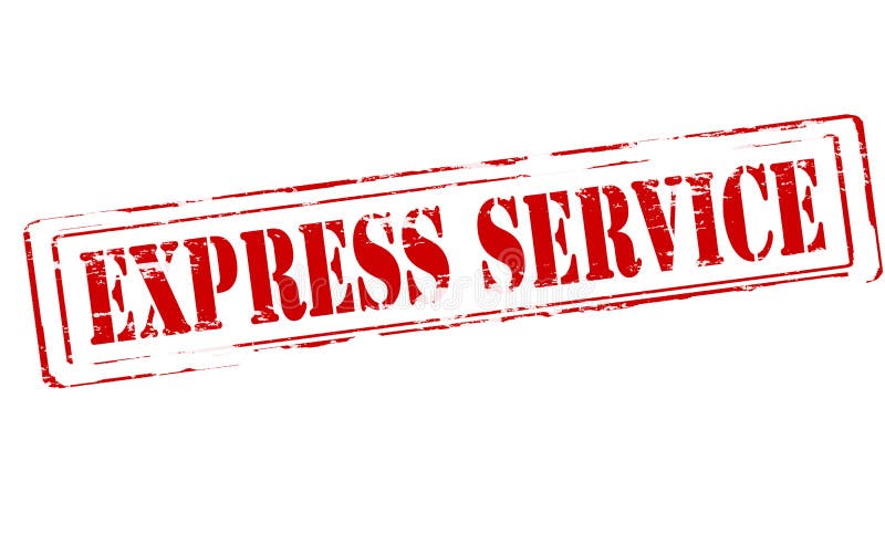 Express service, Rubber stamp with text express service inside