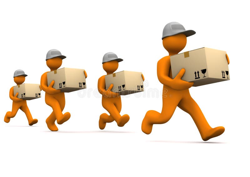 Express Shipment Competition Stock Illustration - Illustration of post ...