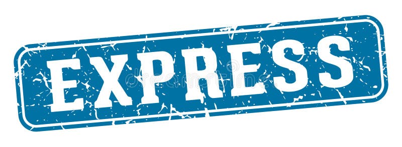 Express Rectangular Sign. Express Stamp Stock Vector - Illustration of ...