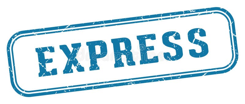 Express Stamp. Express Rectangular Stamp on White Background Stock ...