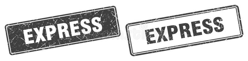 Express Stamp Set. Express Square Grunge Sign Stock Vector ...