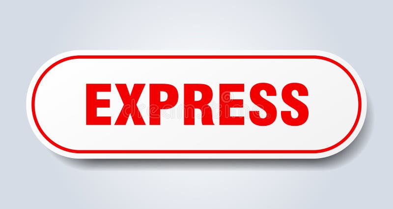 Express sticker. stock vector. Illustration of sticker - 158775839