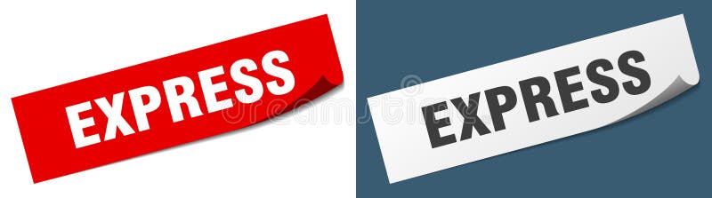 Express Sticker. Express Sign Set Stock Vector - Illustration of ...