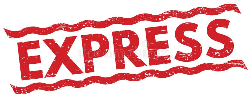 EXPRESS Text on Red Lines Stamp Sign Stock Illustration - Illustration ...