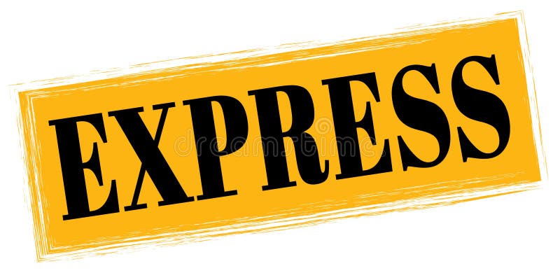 EXPRESS Text Written on Orange-black Stamp Sign Stock Illustration ...