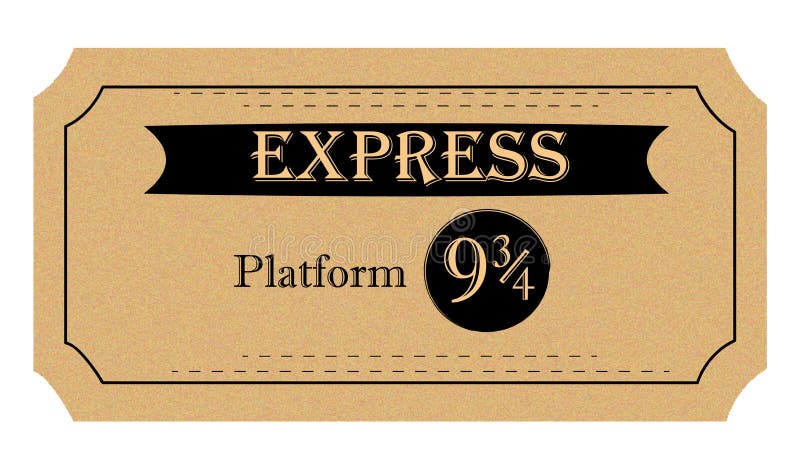 An Express Ticket on a Magical Train Stock Vector - Illustration of ...