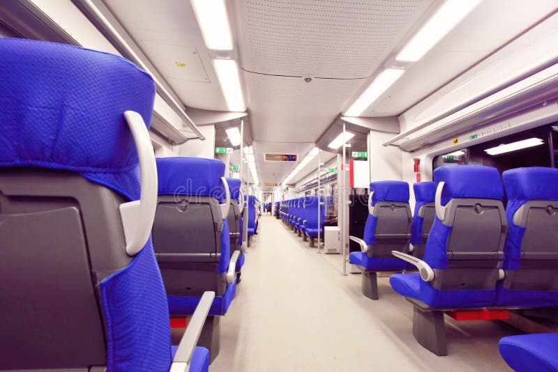 Express train interior stock image. Image of luggage - 77408631