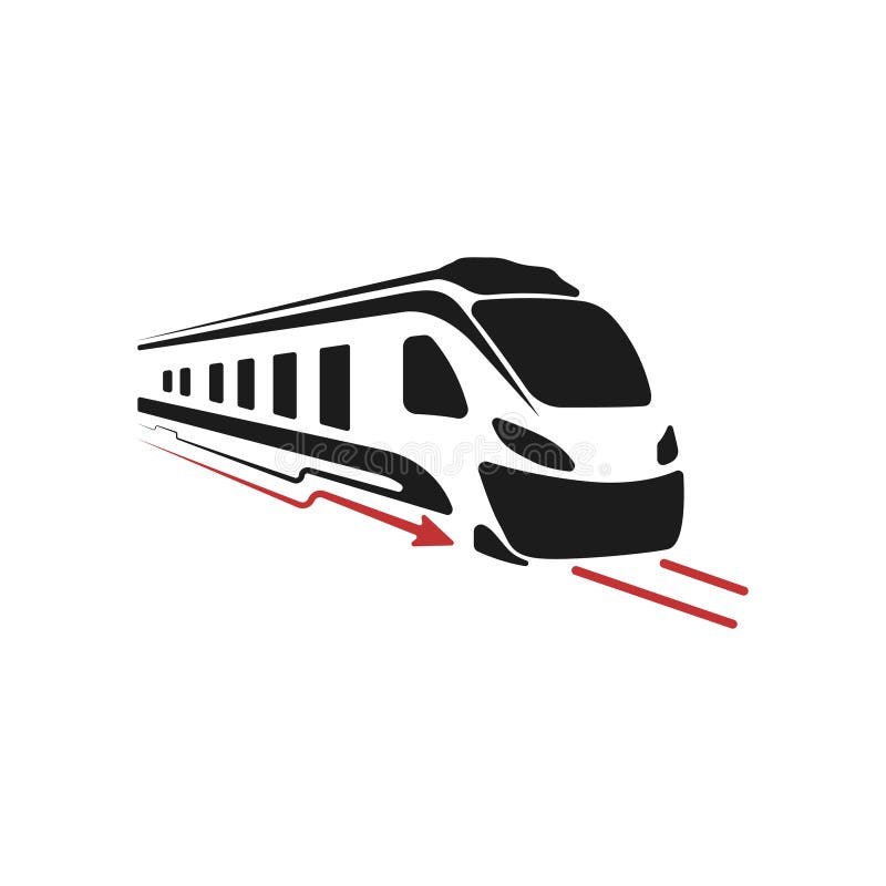 Express Train Vector. Train with Arrows Vector. Railroad Vector Icon ...
