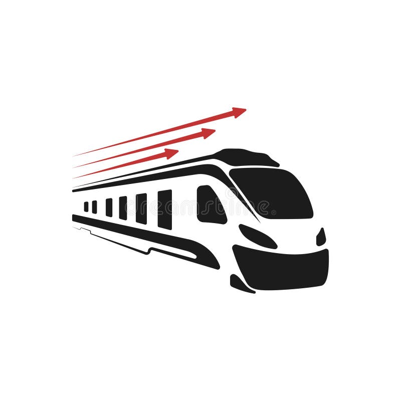 Express Train Vector. Train with Arrows Vector. Railroad Vector Icon ...