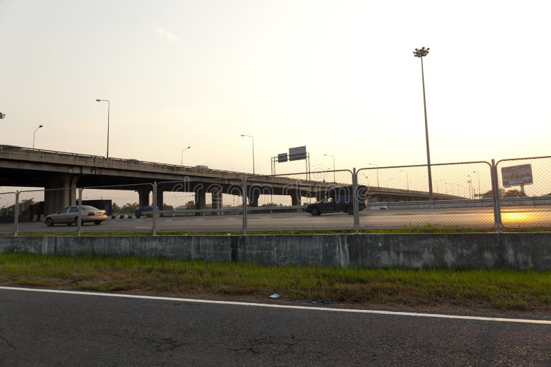 Express way stock image. Image of evening, highway, journey - 54044961
