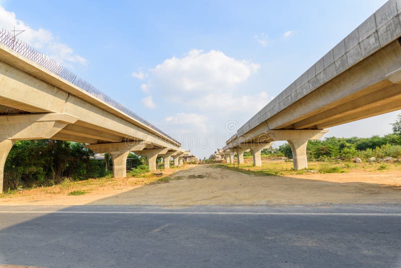 Express Way in Under Construction Stock Image - Image of highway ...