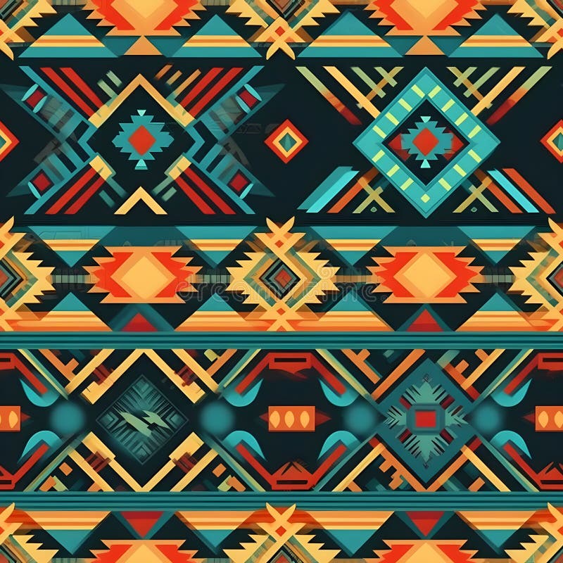 Express Your Creativity with Seamless Aztec Patterns Stock Illustration ...