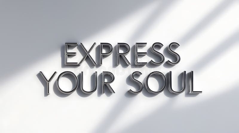 Express Your Soul in Unique Typography with Striking Shadows on a Clean ...