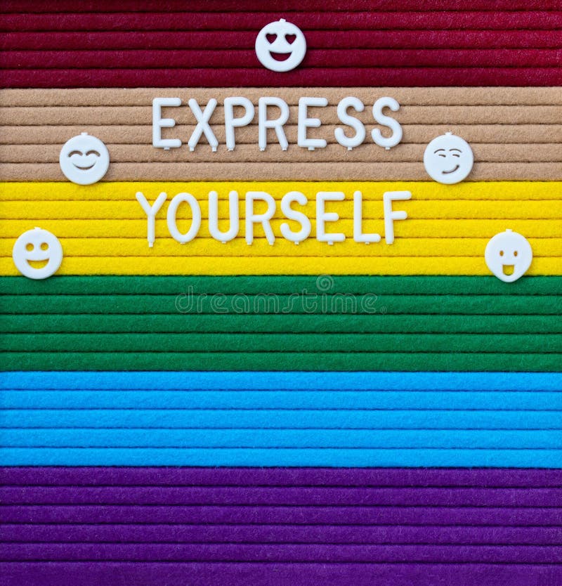 EXPRESS YOURSELF Composed on a Letter Board Stock Image - Image of ...
