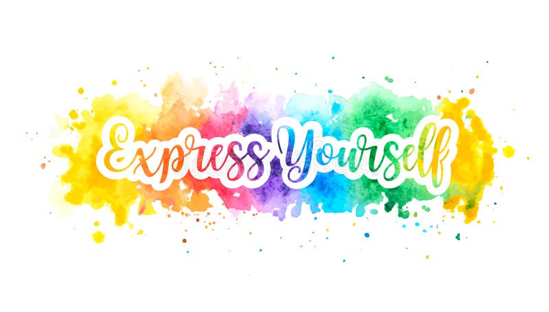 Express Yourself Concept, Motivation Poster. Vector Eps10 Stock Vector ...