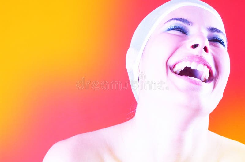 Expressieve lach. stock foto. Image of aardig, aantrekkelijk - 1587288