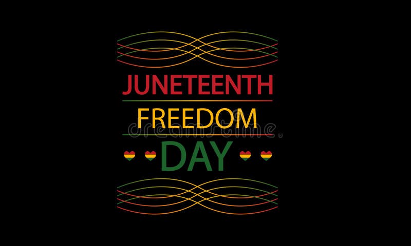 Expressing Freedom Flag Illustration Represents Juneteenth Stock Vector ...
