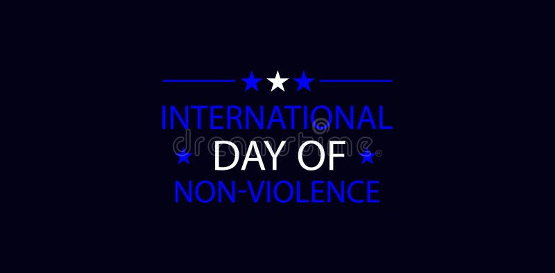 Celebrate Non Violence with Stylish Text Design Stock Vector ...