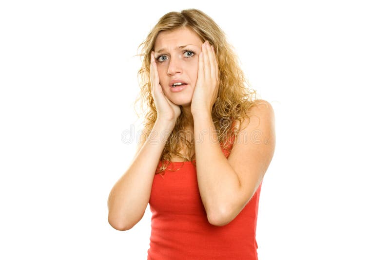 Expressing horror stock image. Image of screaming, person - 16358195