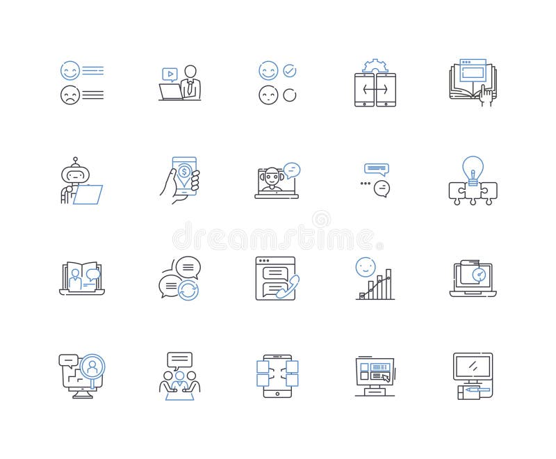 Expressing Ideas Line Icons Collection. Articulating, Communicating ...