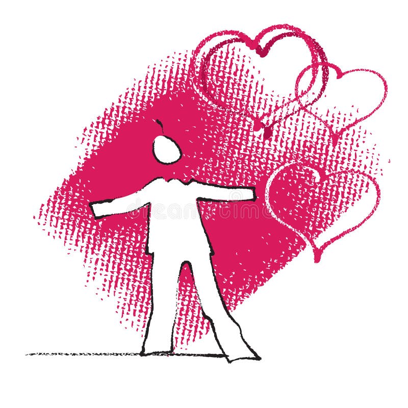 Expressing Love, Simple Icon Stock Illustration - Illustration of chalk ...