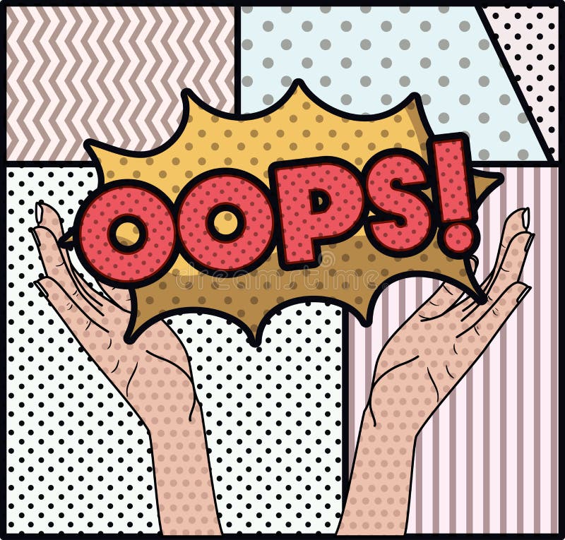 Expression Bubble with Oops Pop Art Style Stock Vector - Illustration ...