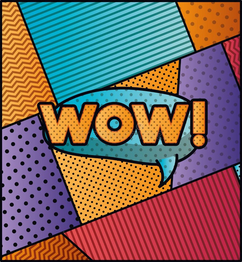 Expression Bubble with Wow Pop Art Style Stock Vector - Illustration of ...