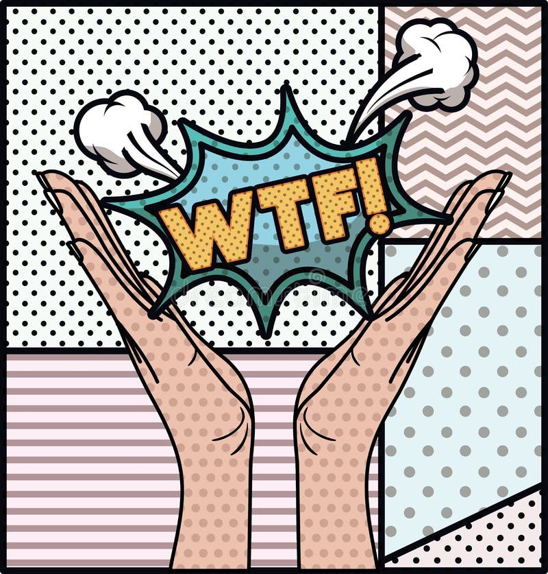 Expression Bubble with Wtf Pop Art Style Stock Vector - Illustration of ...