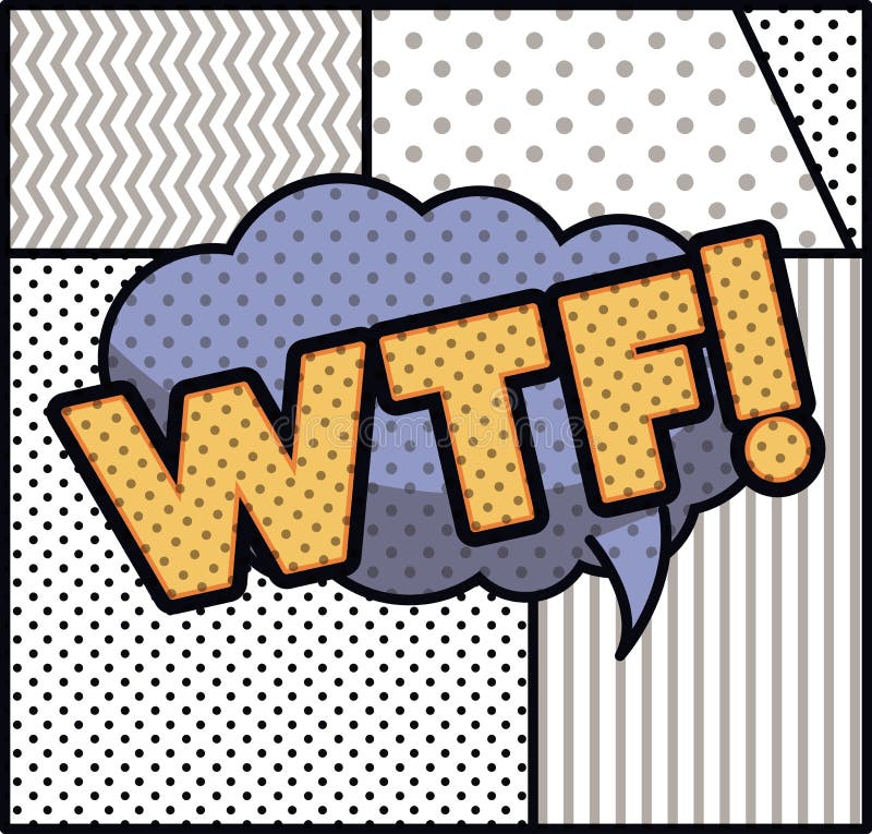 Expression Bubble with Wtf Pop Art Style Stock Vector - Illustration of ...