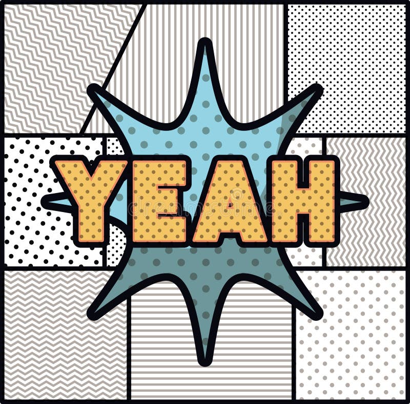 Expression Bubble with Yeah Pop Art Style Stock Vector - Illustration ...