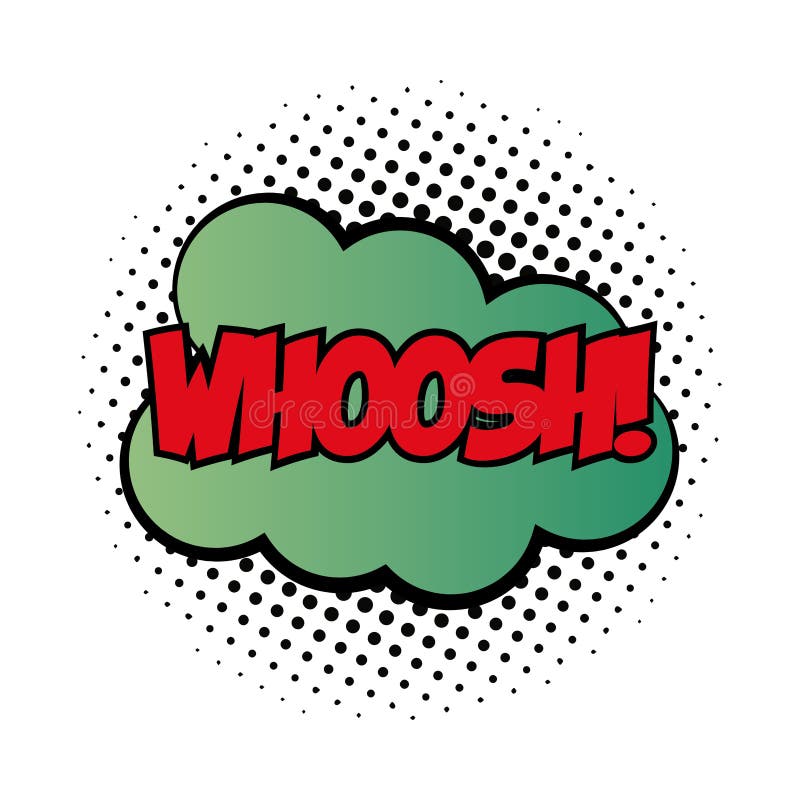 Expression Cloud with Whoosh Word Pop Art Fill Style Stock Vector ...