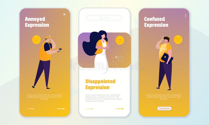 People Feeling Confused, Annoyed and Disappointed Expression Stock ...