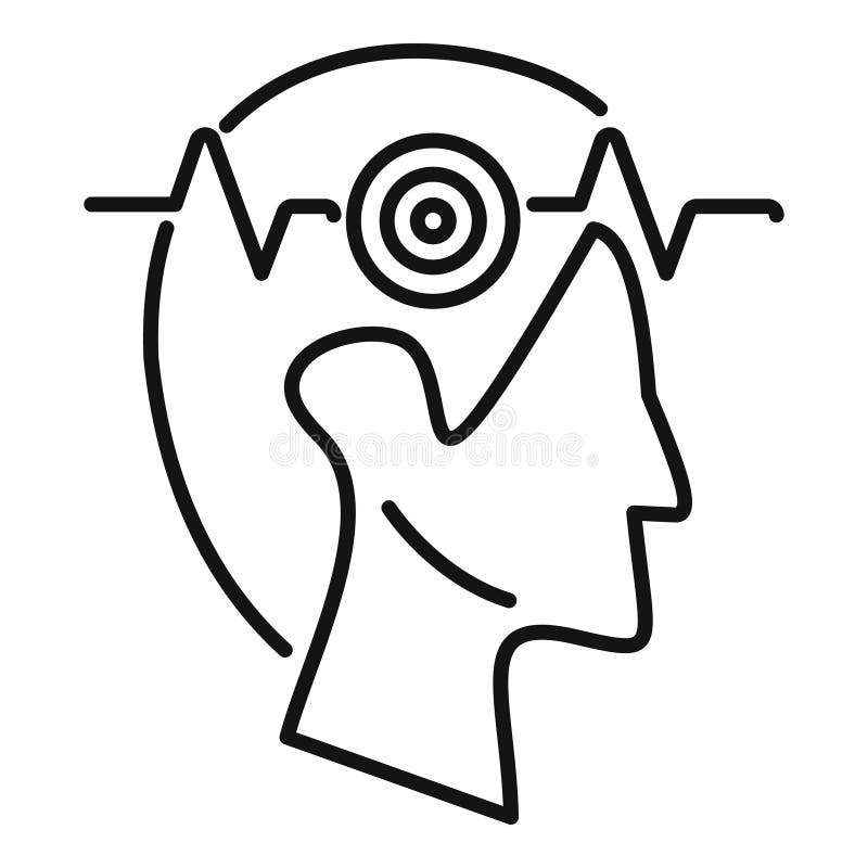 Expression Dizziness Icon Outline Vector. Vertigo Feeling Stock Vector - Illustration of spiral ...