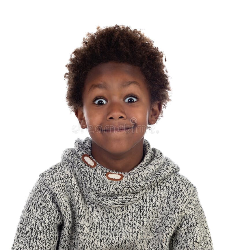 Expression Drôle D'un Petit Enfant Africain Image stock - Image du ...