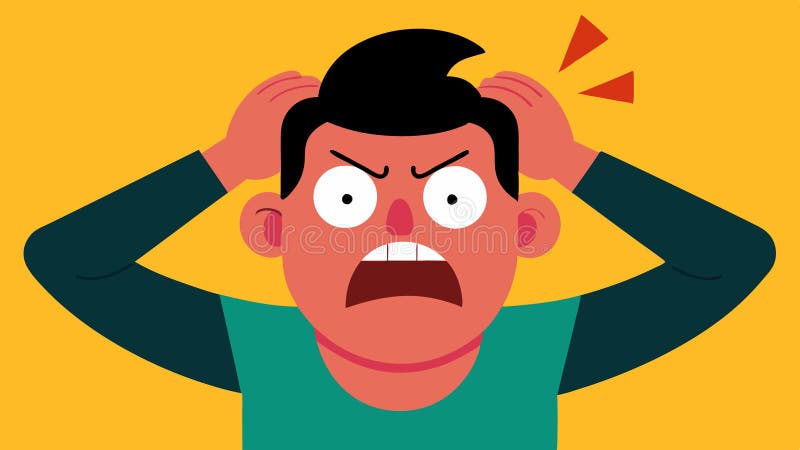 Expression of Exasperation a Character is Depicted with Exaggerated ...