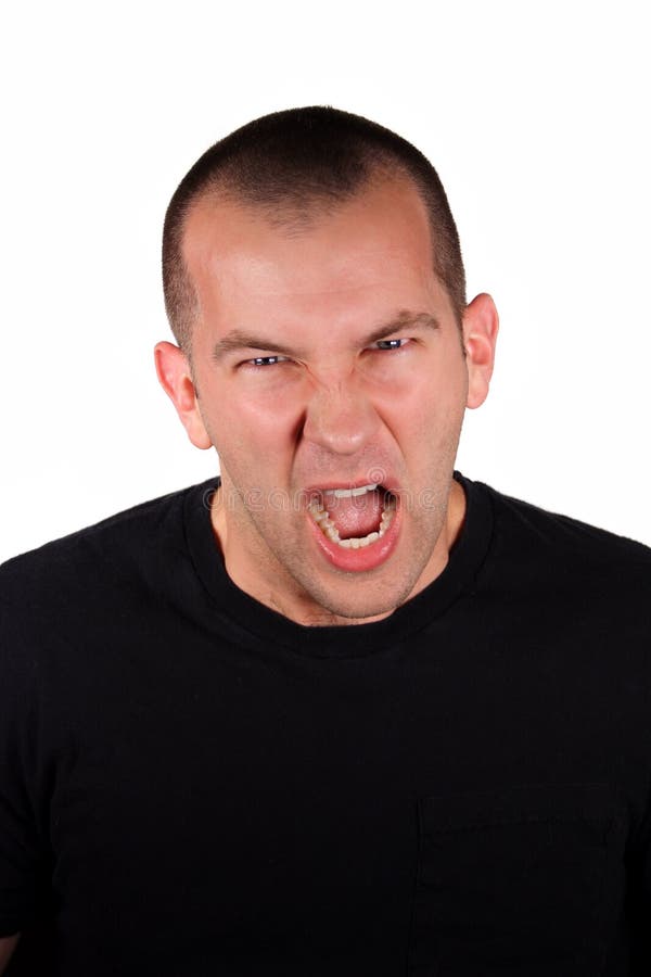 Expression fâchée image stock. Image du discutez, cris - 11744123