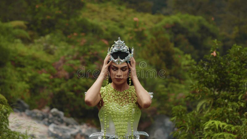 Expression of Fear and Worry from a Royal Princess with a White Crown ...