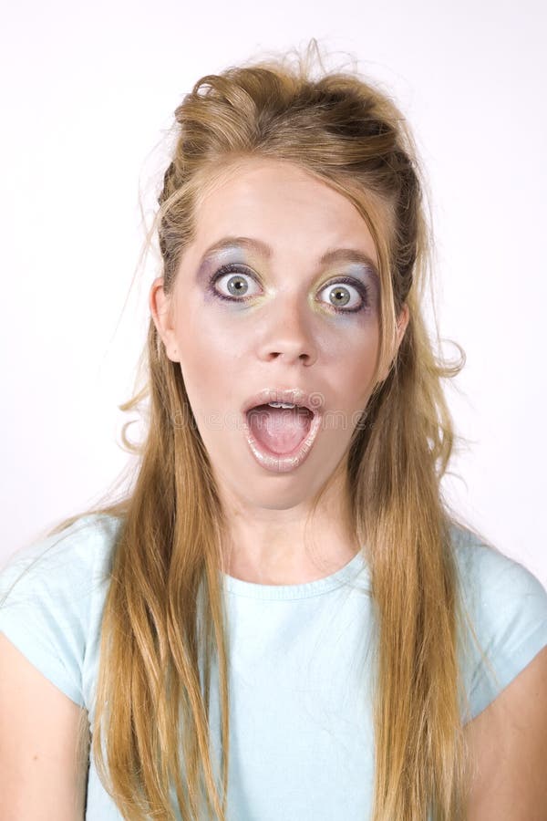 Expression Girl Surprised Mouth Open Stock Image - Image: 11455635