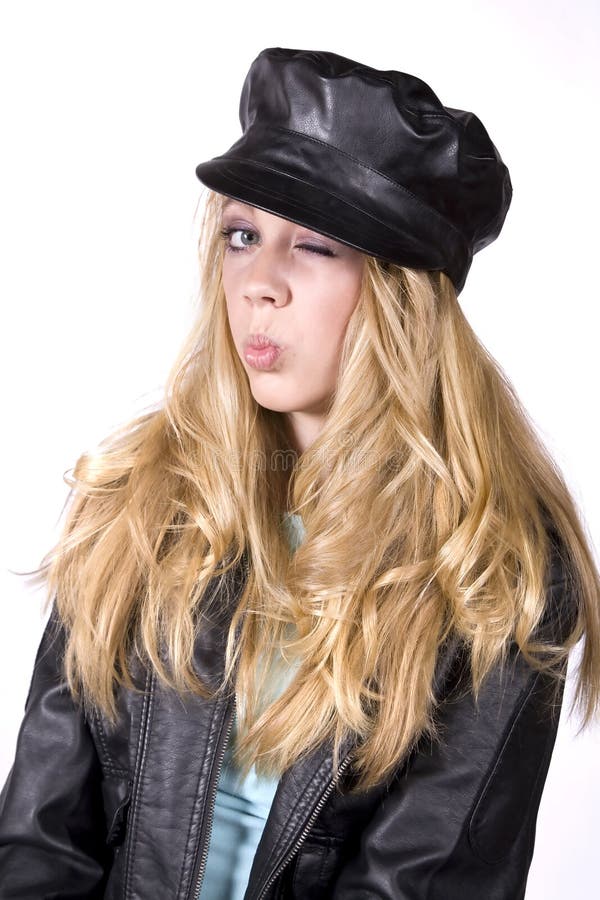 Expression girl winking stock image. Image of head, looking - 11455481