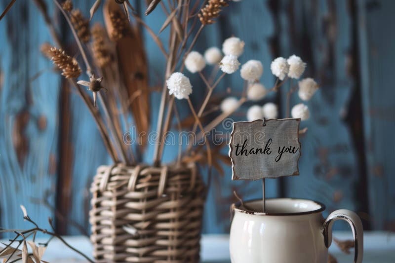 Expression of Gratitude with a Heartfelt Thank You Inscription Stock ...