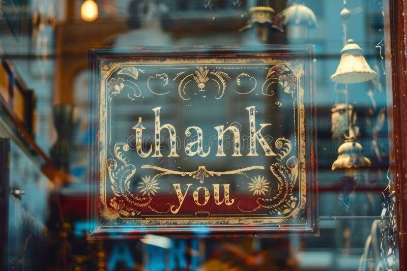 Expression of Gratitude with a Heartfelt Thank You Inscription Stock ...