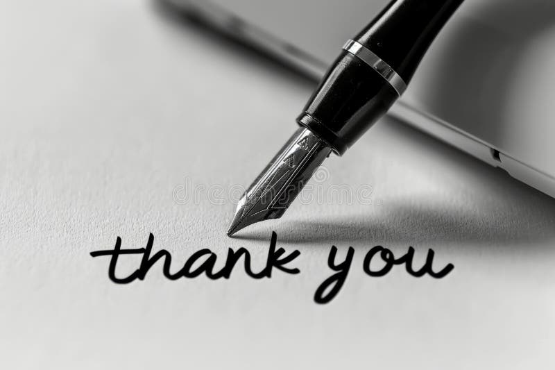 Expression of Gratitude with a Heartfelt Thank You Inscription Stock ...