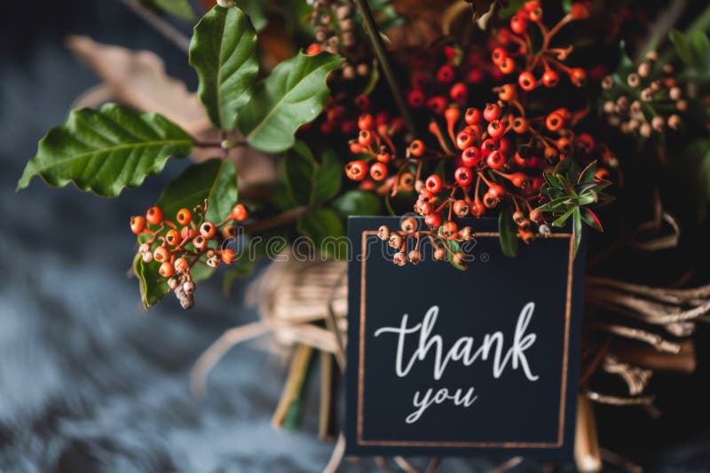 Expression of Gratitude with a Heartfelt Thank You Inscription Stock ...