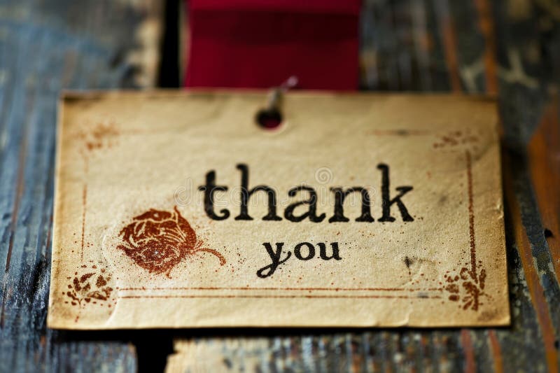 Expression of Gratitude with a Heartfelt Thank You Inscription Stock ...